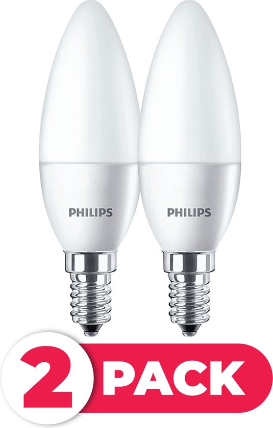 Philips LED E14 - 5W (40W) - Daglicht - Niet Dimbaar - 2 stuks | bol