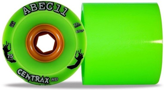 ABEC 11 Centrax HD 75mm wielen 74A Green | bol