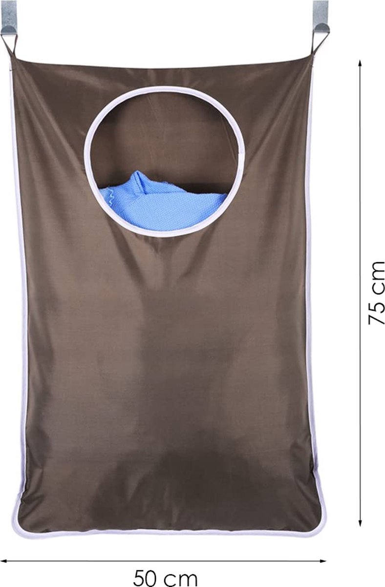 Wasmand Hangend - 2 Stuks - Bruin - Hangende Opvouwbare Waszak voor aan ...