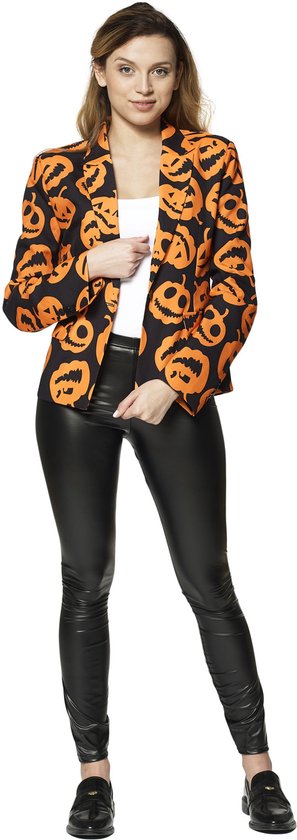 Suitmeister Pumpkin Blazer - Dames Colbert - Groen & Oranje - Halloween ...