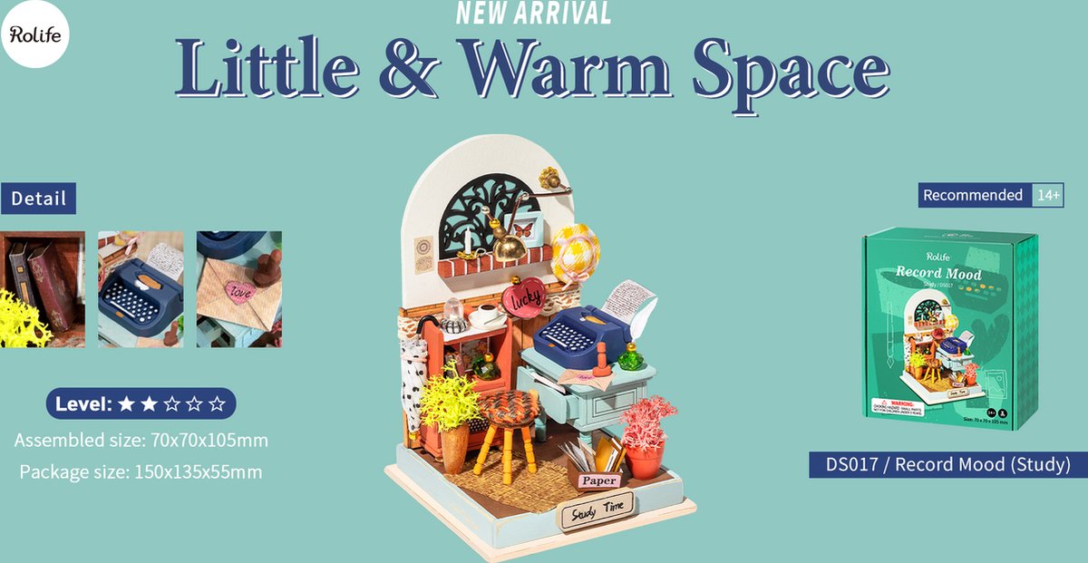 Rolife Record Mood studeerkamertje DS017 | bol