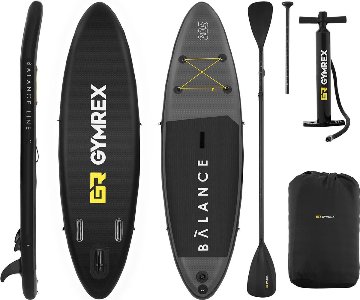 Gymrex Stand Up Paddle Board set - 135 kg - 305 x 79 x 15 cm | bol.com