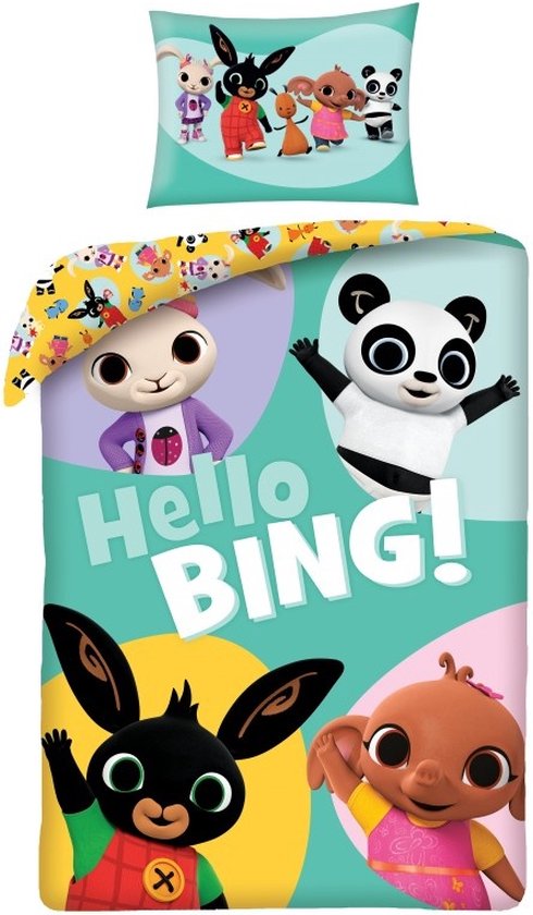 Bing Bunny BABY Dekbedovertrek Hello Bing! - 100 x 135 cm - Katoen | bol
