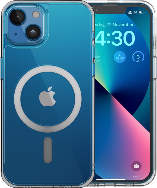 iPhone 13 Magsafe Hoesje Transparant - Magnetisch Magsafe Hoesje met ...