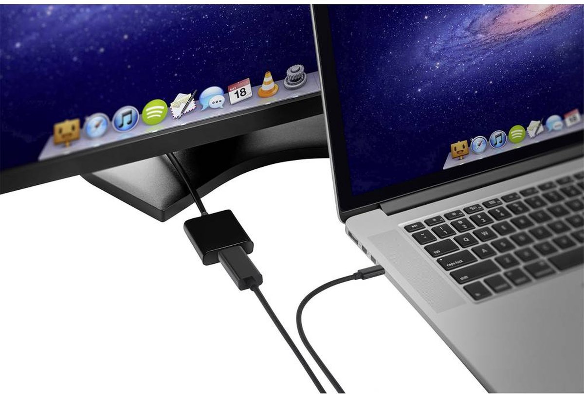 Renkforce USB-C / Mini-displayport Adapterkabel USB-C stekker, Mini ...