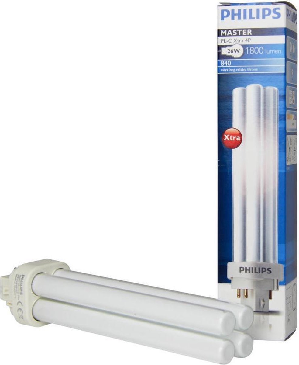 Philips MASTER PL-C Xtra 26W - 840 Koel Wit | 4 Pin | bol.com