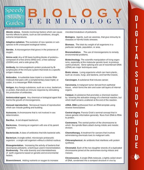 Edition 1 - Biology Terminology (Speedy Study Guides) (ebook), Speedy ...