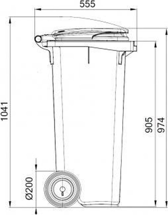 Afvalcontainer 120 liter bruin - Container 120 liter - Kliko | bol