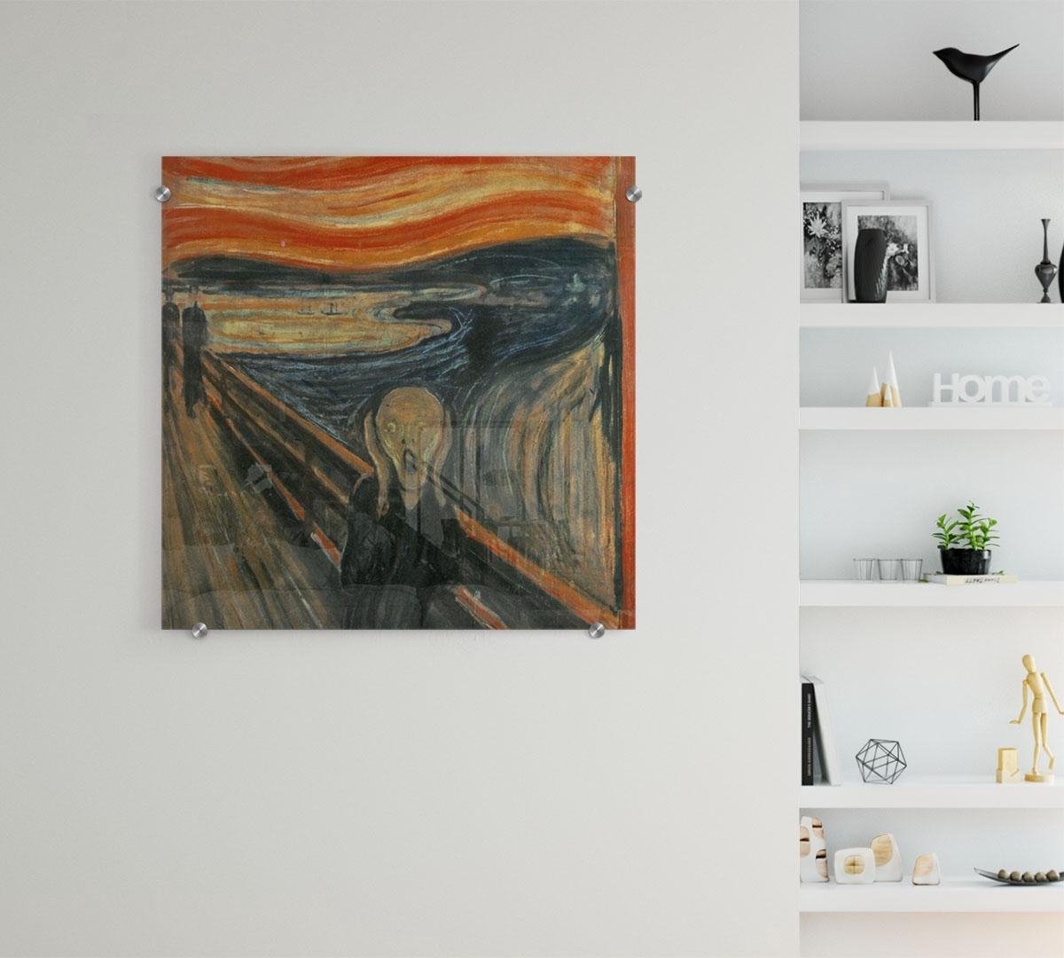 De Schreeuw, Edvard Munch - Foto op Plexiglas - 60 x 60 cm | bol.com