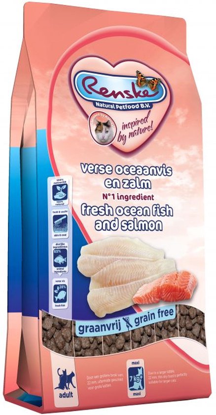 Renske Super Premium Kat Adult Maxi Oceaanvis & Zalm 1,5 kg | bol