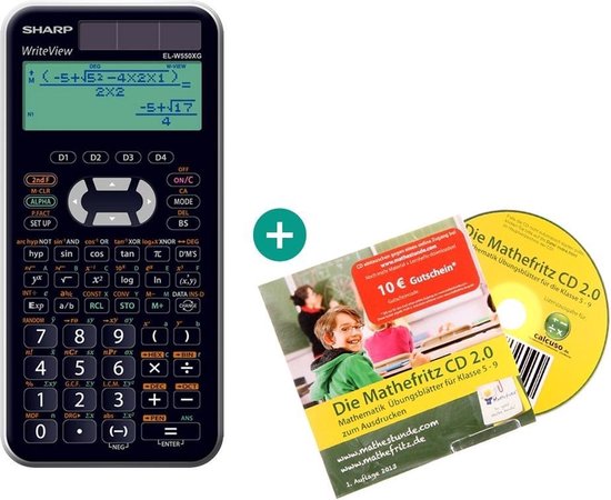 Sharp EL W550XG Taschenrechner + MatheFritz Lern-CD | bol.com