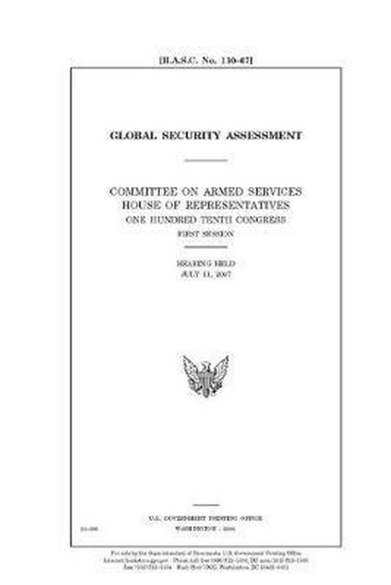 Global security assessment | 9781692820275 | United States House Of ...