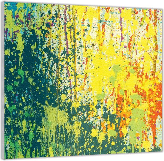 Acrylglas –Abstract Schilderij met Verf Spetters– 50x50 (Met ophang ...