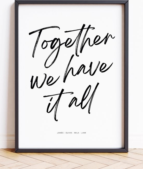 AFFICHE FAMILLE ENSEMBLE NOUS AVONS TOUT (A2 - 42 X 59,4 cm ...