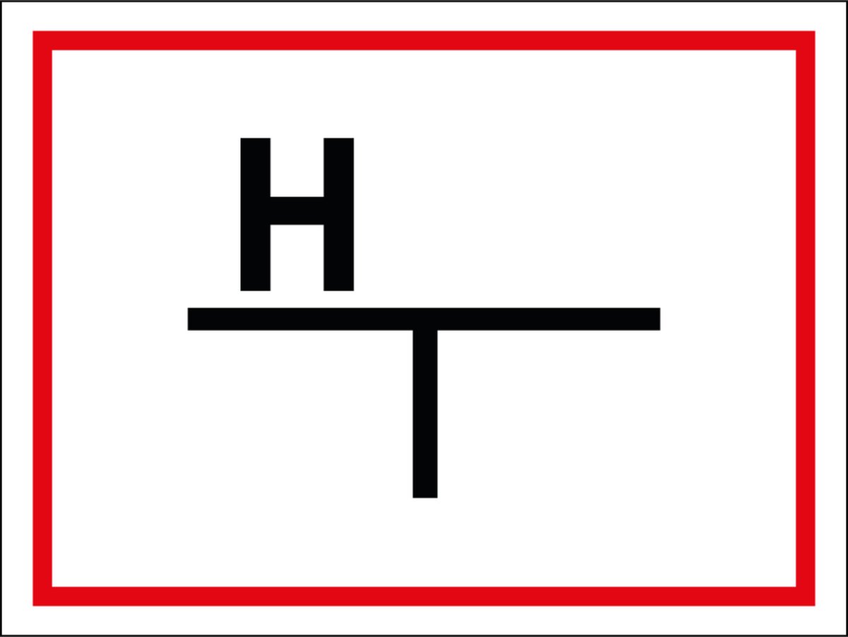 Hydrant bord met schema - kunststof 400 x 250 mm | bol