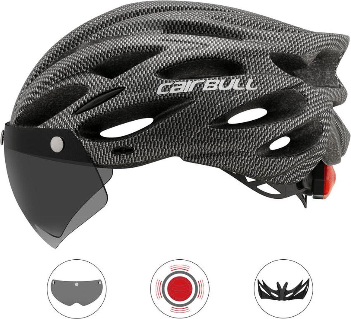 3 in 1 Fietshelm voor wielrennen en ATB + verlichting + magnetische ...