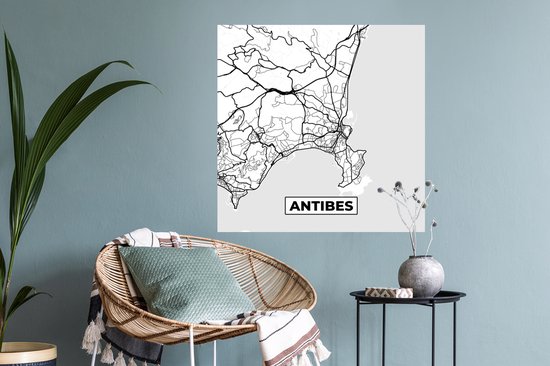 Stickers muraux - Plan de la ville - Carte - Antibes - Carte - France ...