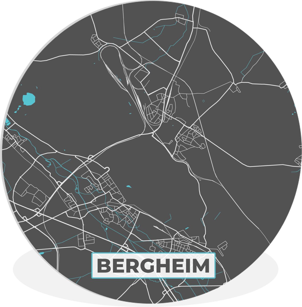 Wall Circle - Wall Circle Indoor - City Map - Carte - Allemagne - Blauw ...