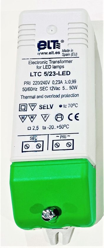 ELT Electronic LED Transformer LTC 5/23-LED 5-50W 220/240-12V | bol