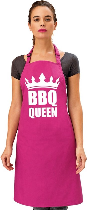 Barbecueschort BBQ Queen roze dames - Barbecue schort | bol