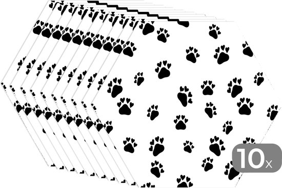 Placemats hexagon - Onderleggers placemats - Placemat zeshoek ...