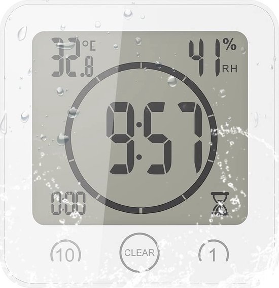 Douchetimer- Douchewekker- Douche wekker - waterproof - shower coach ...