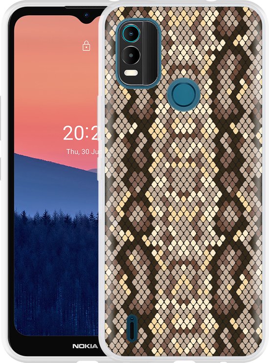 Nokia C21 Plus Hoesje Snakeskin Pattern - Designed by Cazy | bol.com