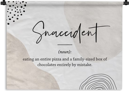 Wandkleed - Wanddoek - Spreuken - Snacccident - Quotes - Woordenboek ...