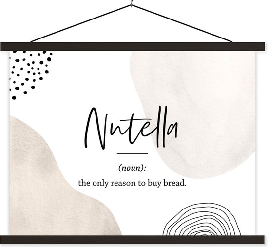 Posterhanger incl. Poster - Schoolplaat - Quotes - Nutella - Spreuken ...