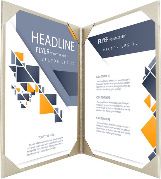 Goodline® - Presentatiemap / Showmap - 2x A4 - Champagne Goud | bol