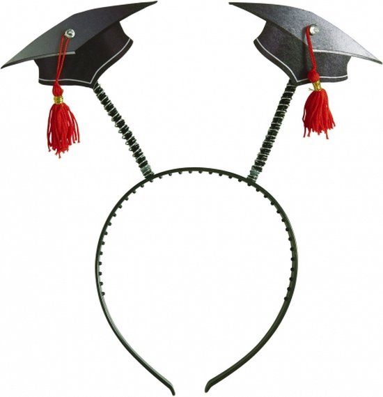 Widmann Afstudeer/geslaagd hoedjes op diadeem - zwart - diploma gehaald ...