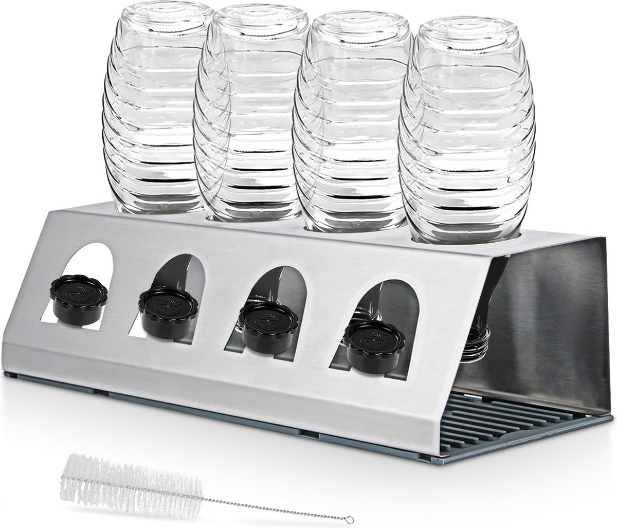 Flessenhouder - Flessenrek - Flessendrager - met Druppelmat en ...