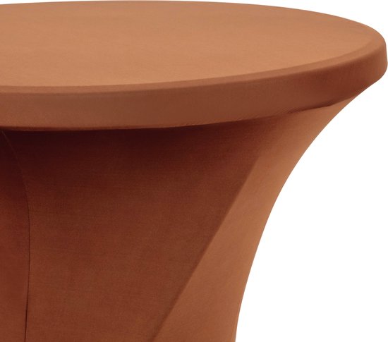 Statafelrok donkerbruin 80 cm - per 12 - partytafel - Alora tafelrok voor statafel -... | bol.com