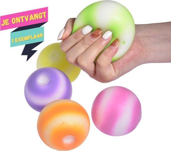 Neon stressbal 7 cm - 1 exemplaar - Fidget Toys - Stressbal volwassenen ...