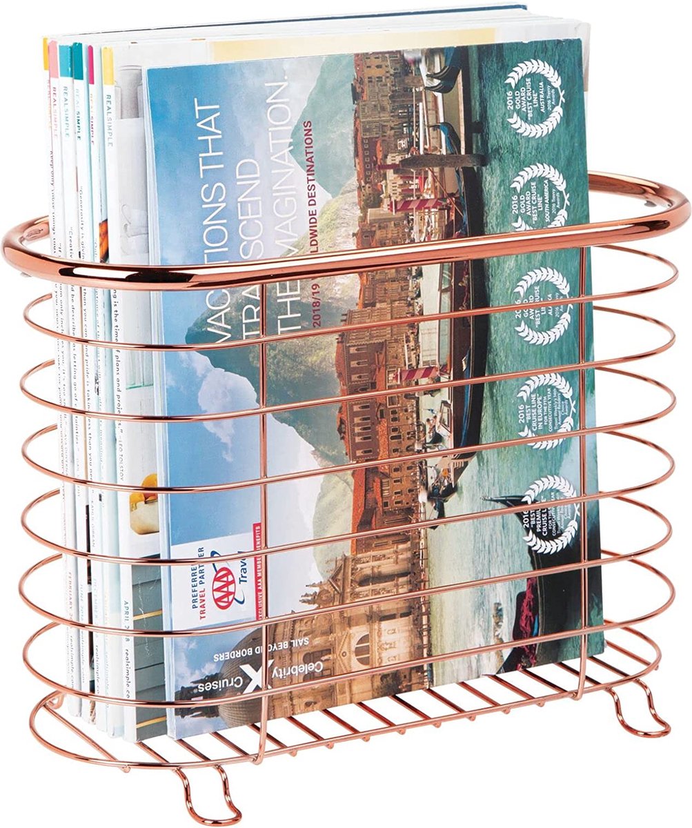 Vrijstaande krantenhouder voor de badkamer, mooie metalen ...