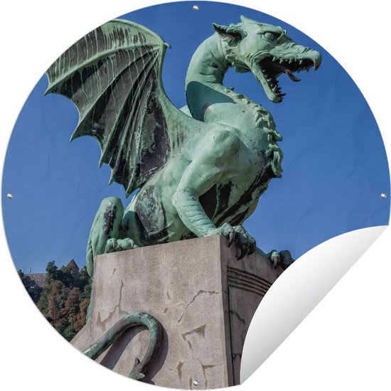 Affiche de jardin autour des dragons - Statue de dragon affiche de ...