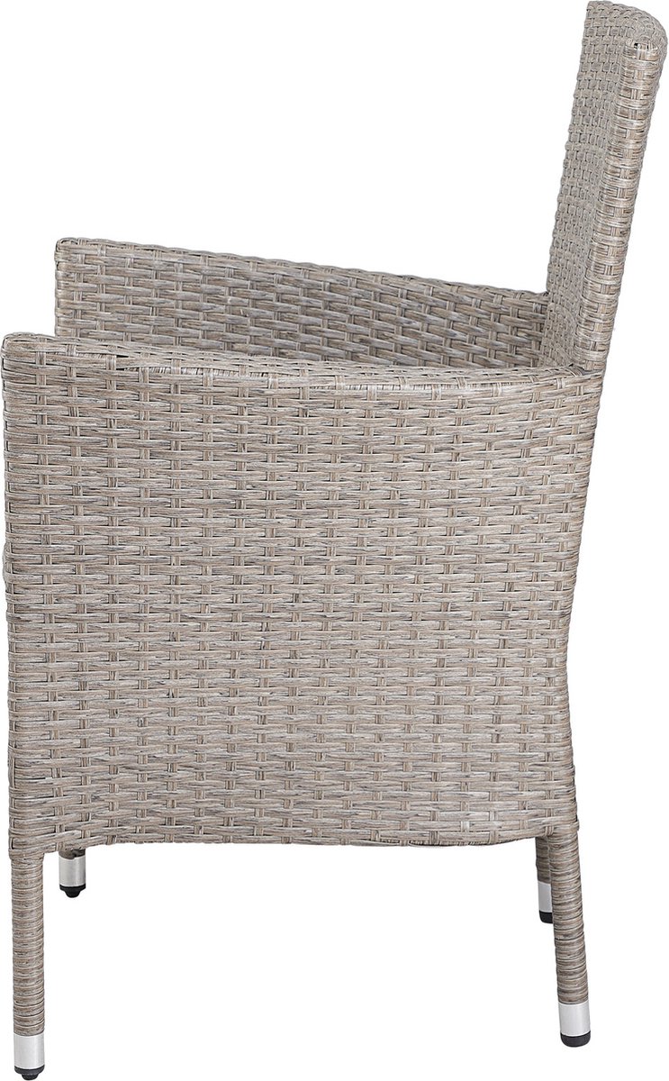 Casaria - Wicker Tuinstoel - 2 Stuks Stapelbaar Weerbestendig - Crème ...
