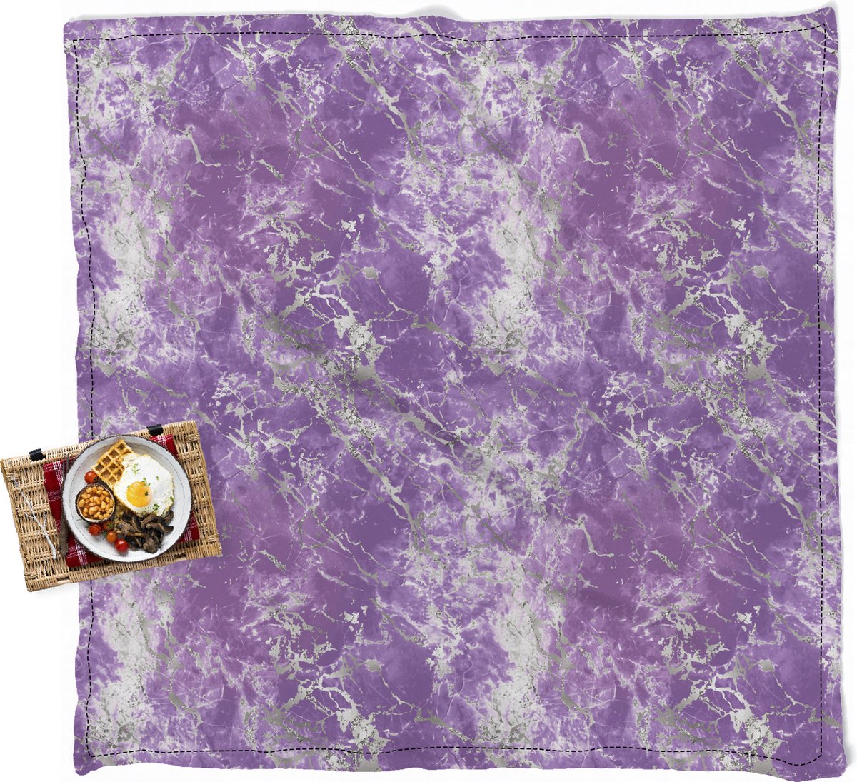 Picknickkleed - Buitenkleed - Marmer - Patronen - Structuur - Paars ...
