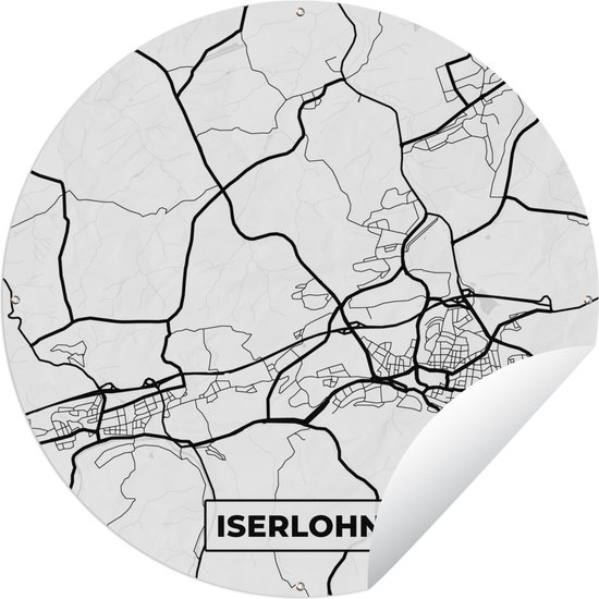 Tuincirkel Plattegrond - Iserlohn - Kaart - Stadskaart - 90x90 cm ...