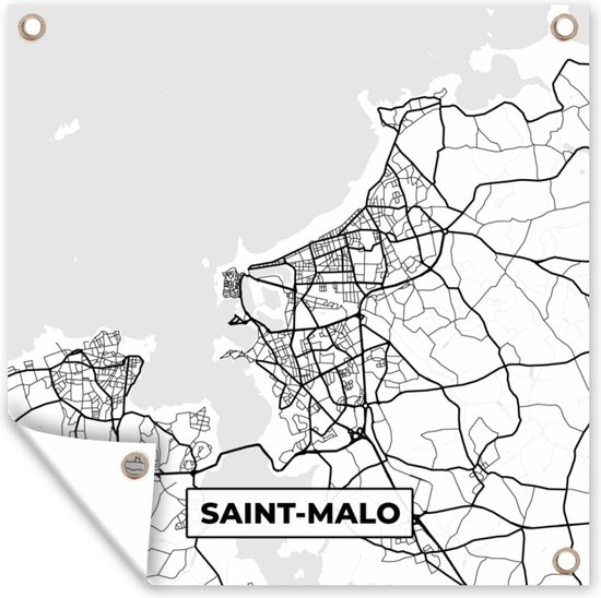 Tuinposters Frankrijk – Saint-Malo - Plattegrond – Stadskaart – Kaart ...