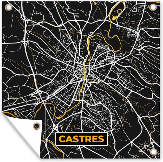 Tuin poster Kaart - Stadskaart - Plattegrond - Castres - Frankrijk ...