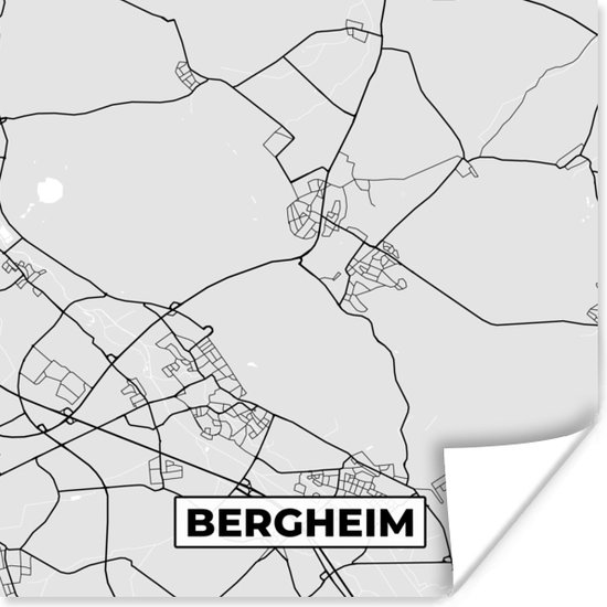 Poster Plattegrond - Duitsland - Stadskaart - Kaart - Bergheim ...