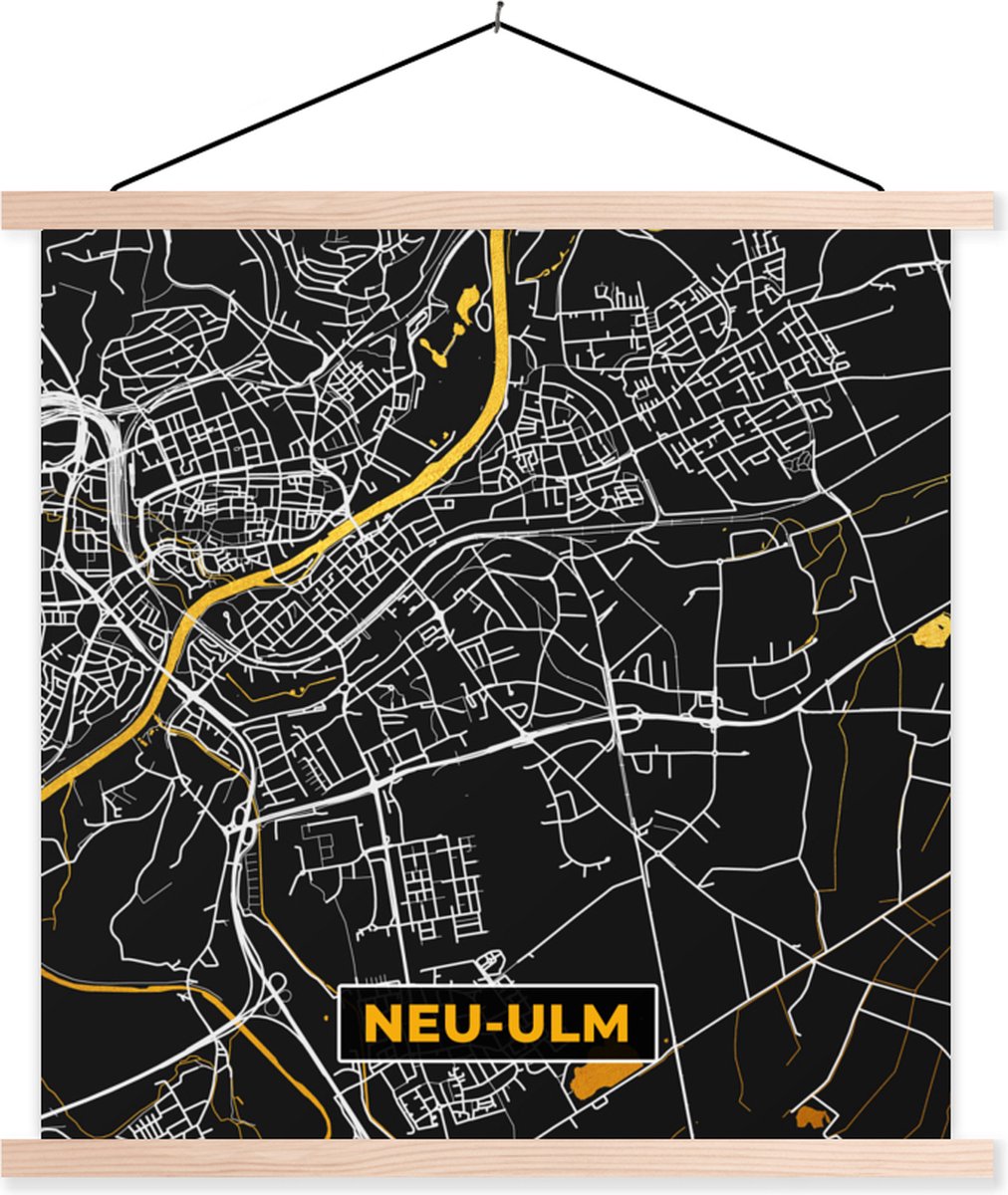 Schoolplaat - Stadskaart – Plattegrond – Duitsland – Goud – Neu Ulm ...