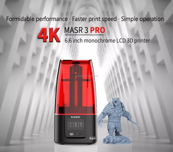ELEGOO MARS 3 pro 4K MONO LCD resin 3D PRINTER / laatste editie van ...