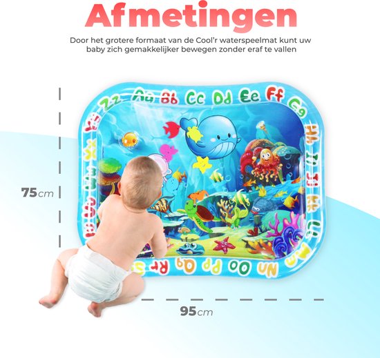 Cool'r XXL Waterspeelmat - Met geluid - Speelmat - Opblaasbaar baby ...