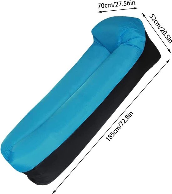 Air Lounger - Luchtzak - Opblaasbare Zitzak - Lucht ligbed - XL - Blauw ...