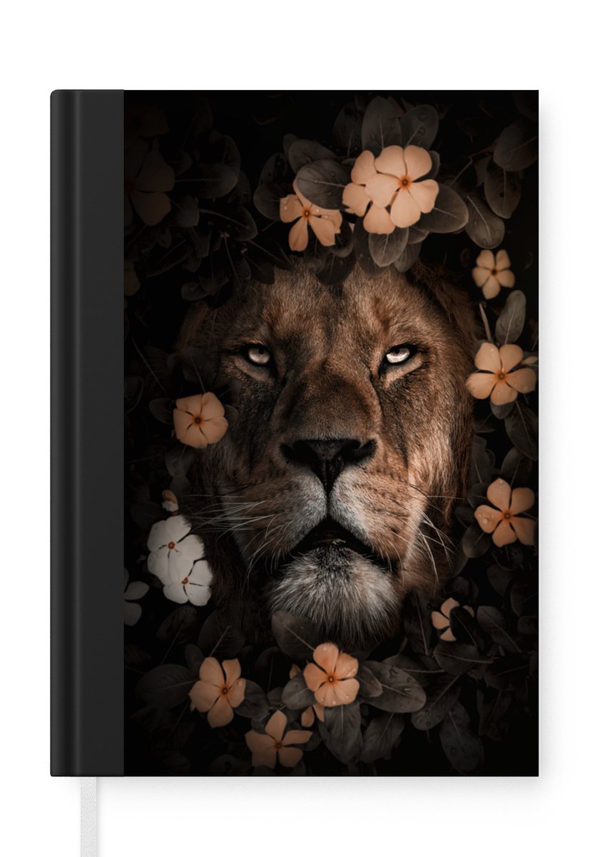 Carnet - Carnet d'écriture - Jungle - Lion - Fleurs - Carnet - Format ...