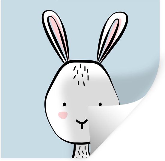 Muurstickers - Sticker Folie - Konijn - Pastel - Design - Kinderen ...