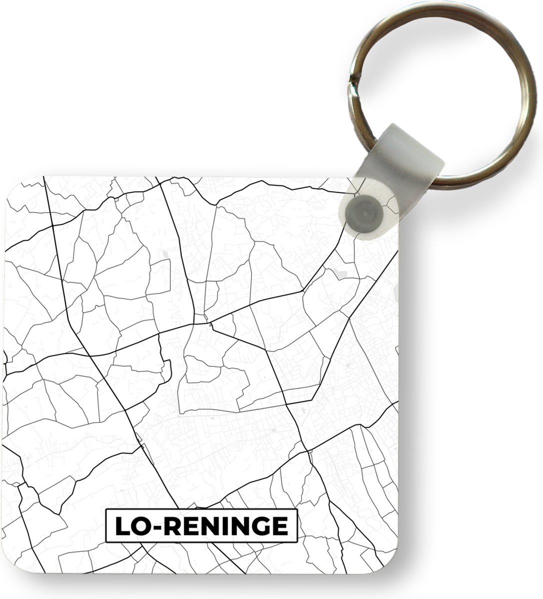 Sleutelhanger - Uitdeelcadeautjes - België – Lo Reninge – Stadskaart ...