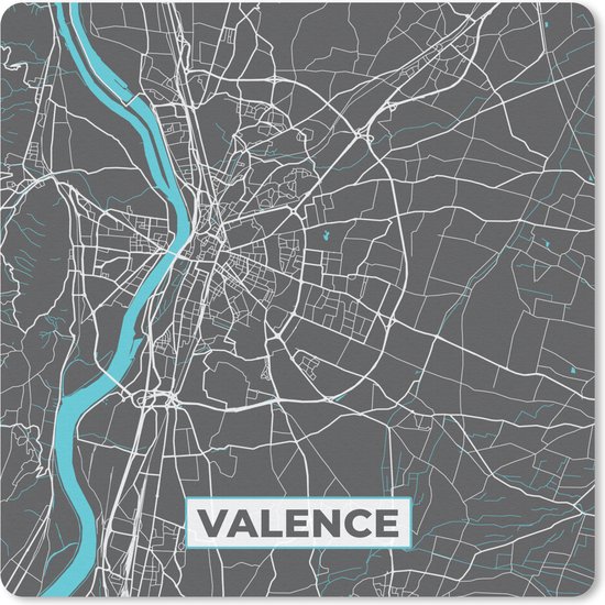 Muismat - Stadskaart - Plattegrond - Valence - Frankrijk - Kaart ...